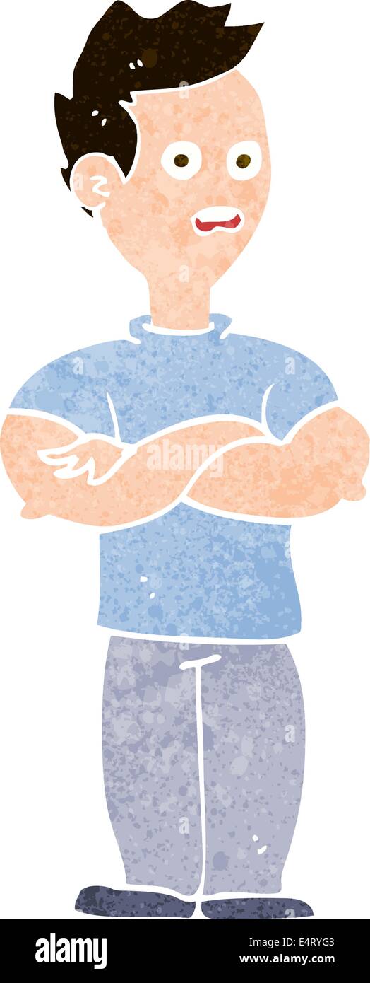 cartoon man with crossed arms Stock Vector Image & Art - Alamy