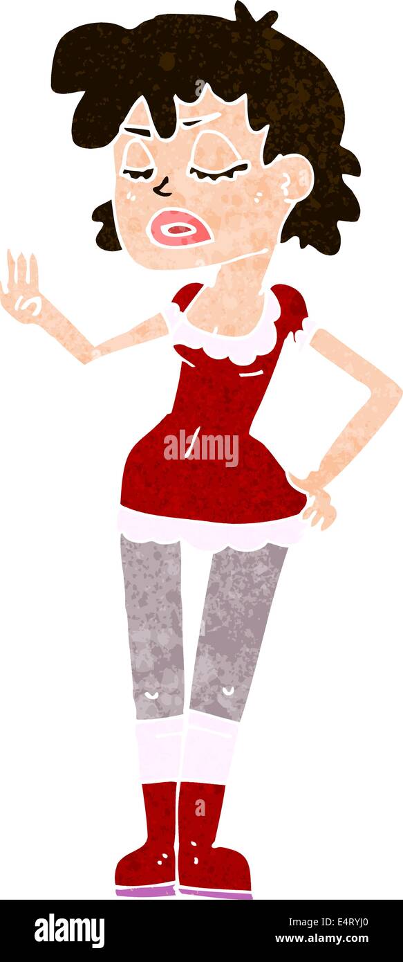 cartoon woman making dismissive gesture Stock Vector Image & Art - Alamy