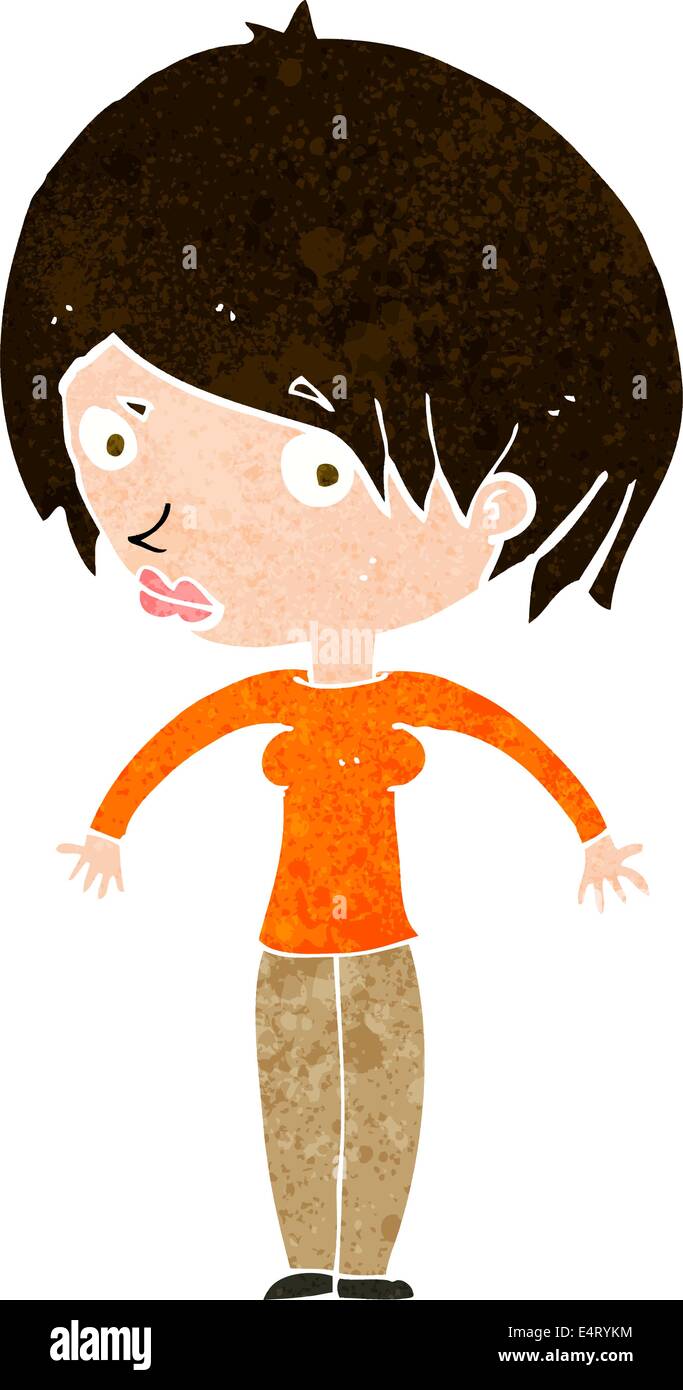 cartoon woman shrugging Stock Vector Image & Art - Alamy