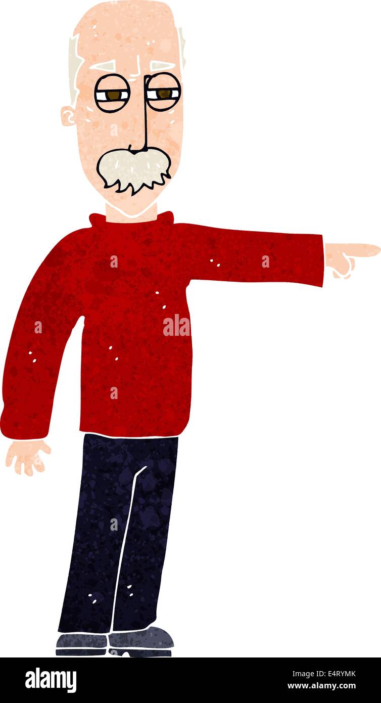 cartoon old man gesturing Get Out! Stock Vector Image & Art - Alamy