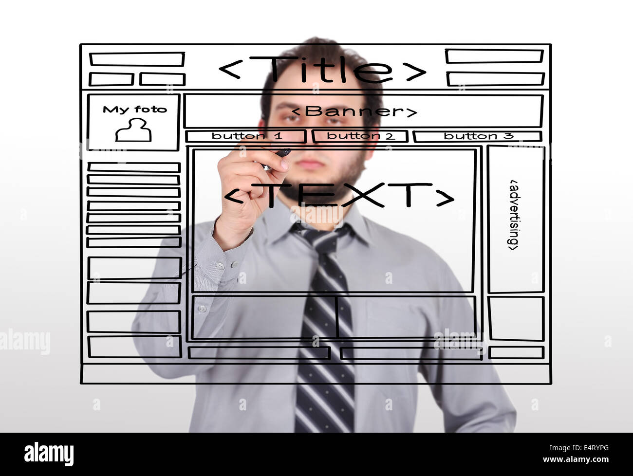 Line drawing homepage website hi-res stock photography and images - Alamy