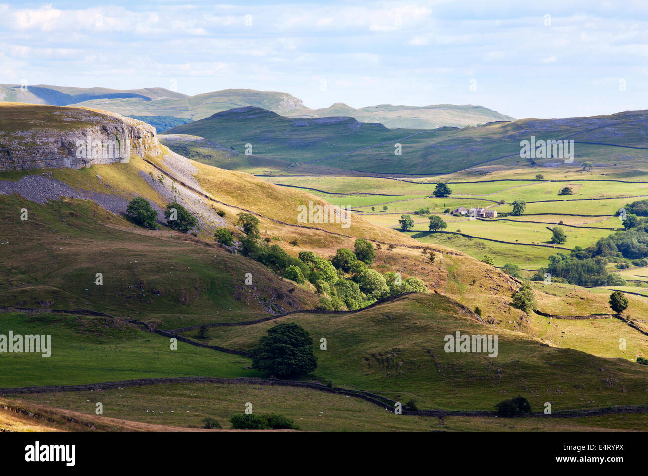 Moughton Scars and Crummack Dale from Long Scar above Crummack ...