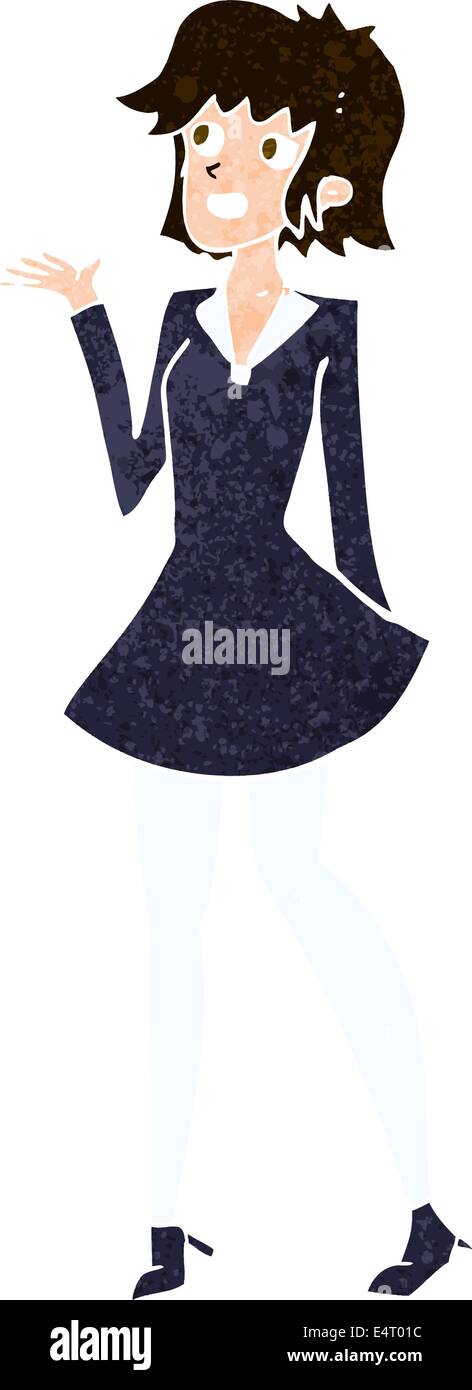 cartoon pretty woman in dress Stock Vector Image & Art - Alamy