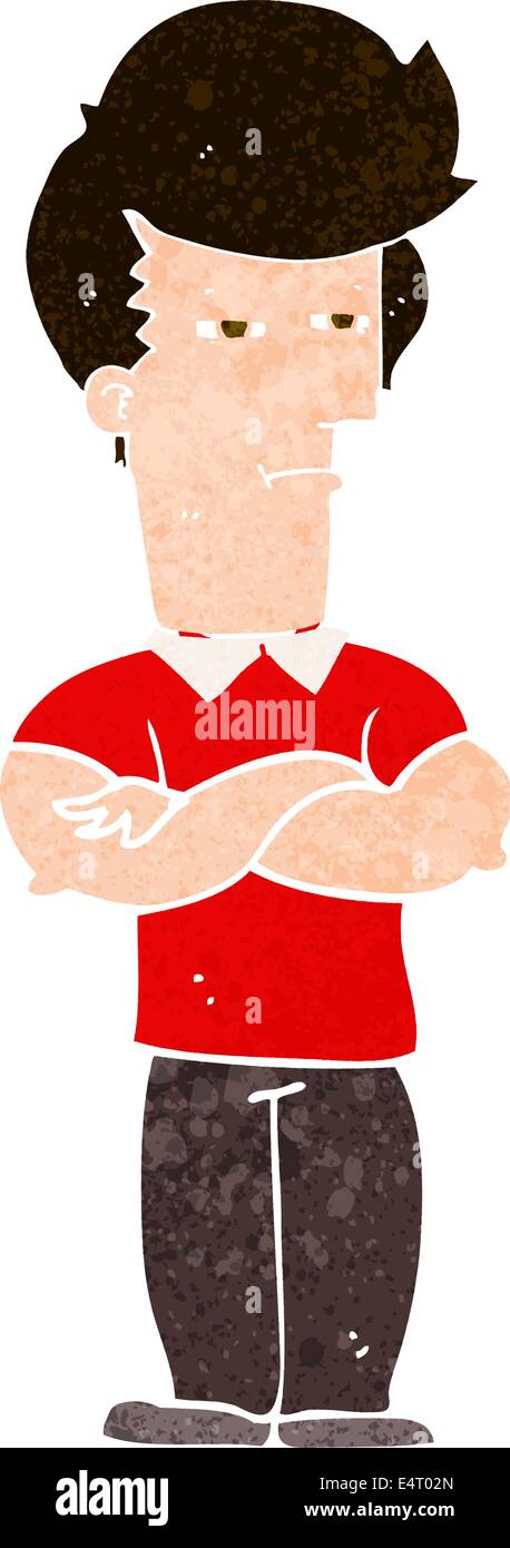cartoon man with folded arms Stock Vector Image & Art - Alamy