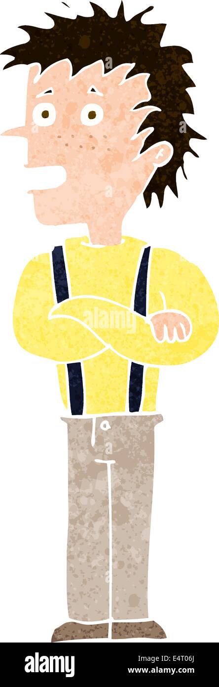 cartoon boy with folded arms Stock Vector Image & Art - Alamy