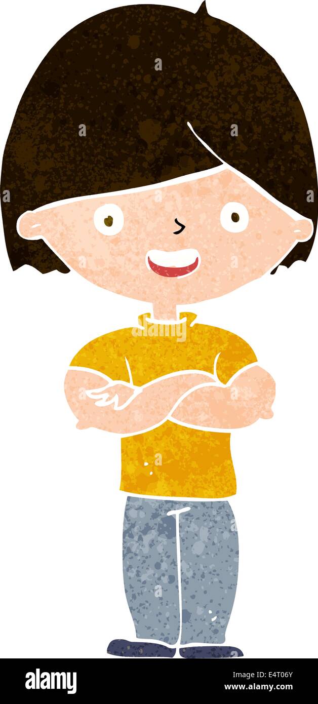 cartoon man with crossed arms Stock Vector Image & Art - Alamy