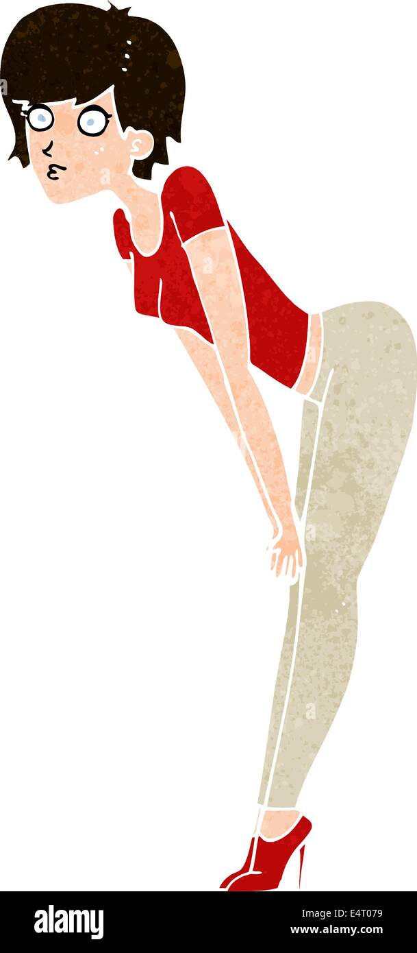 cartoon woman looking at something Stock Vector Image & Art - Alamy