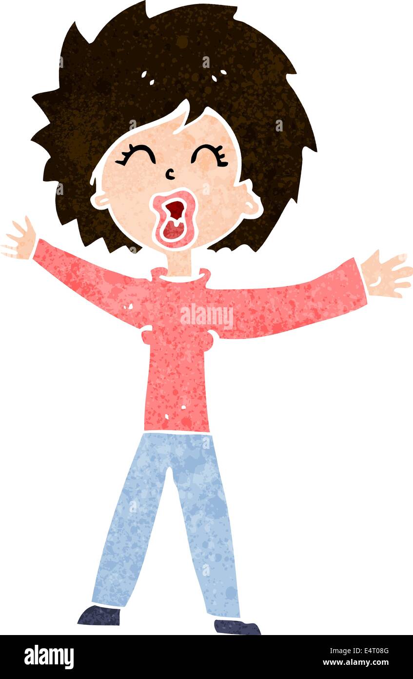 cartoon woman shouting Stock Vector Image & Art - Alamy