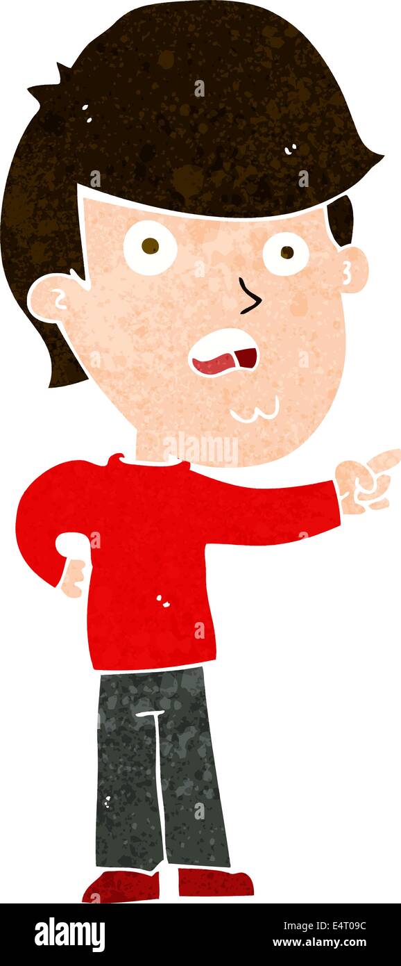 cartoon shocked man pointing Stock Vector Image & Art - Alamy