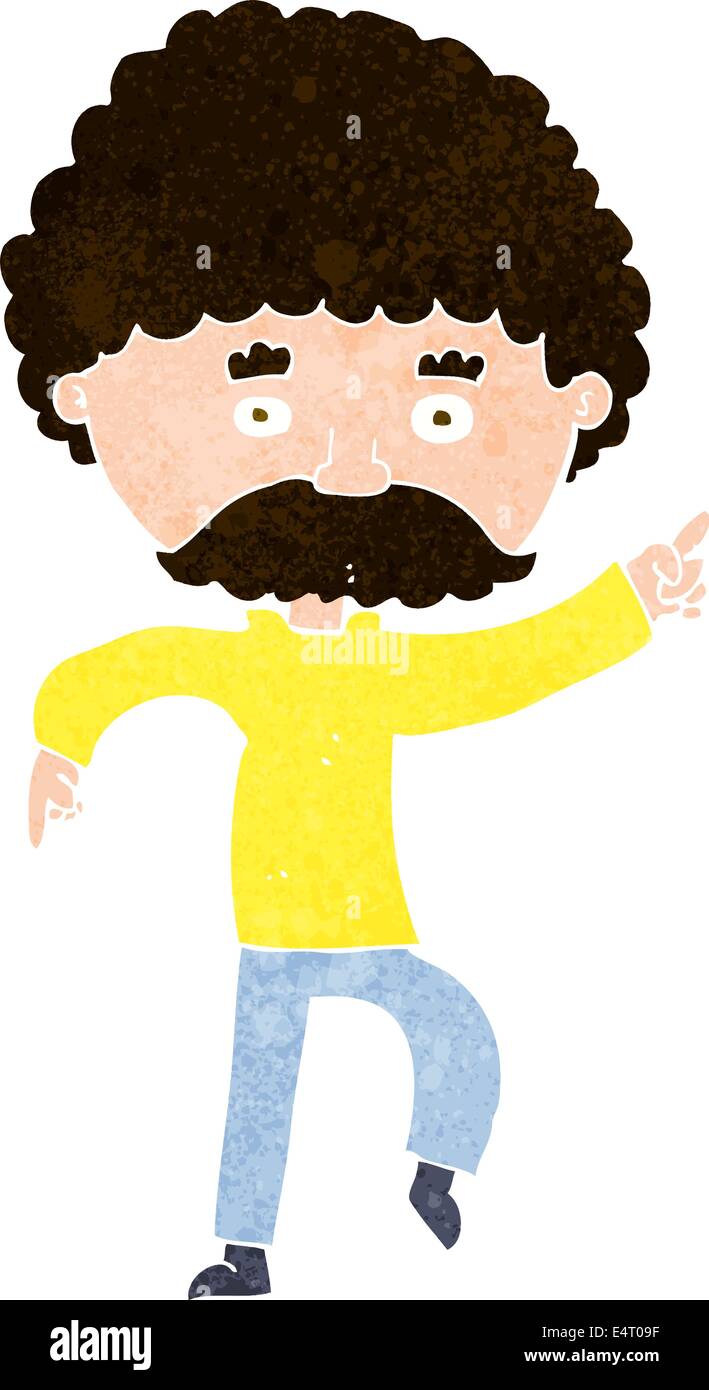 Cartoon Seventies Style Man Disco Dancing Stock Vector Image And Art Alamy