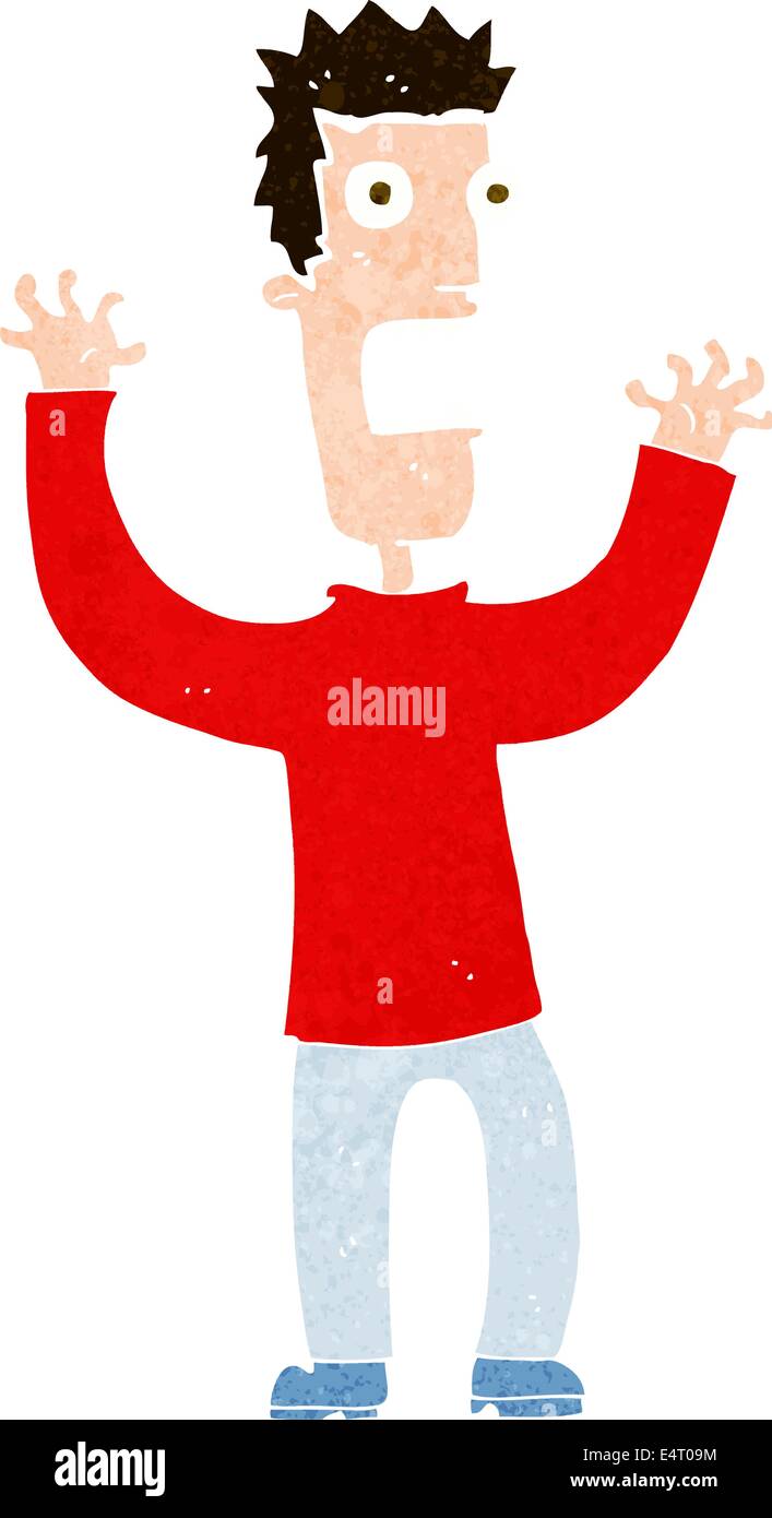 cartoon terrified man Stock Vector Image & Art - Alamy
