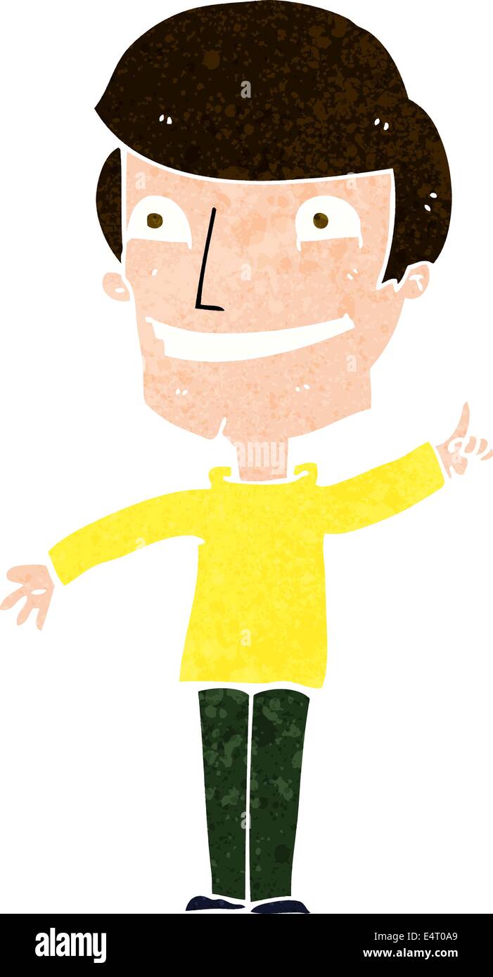 cartoon grinning man with idea Stock Vector Image & Art - Alamy