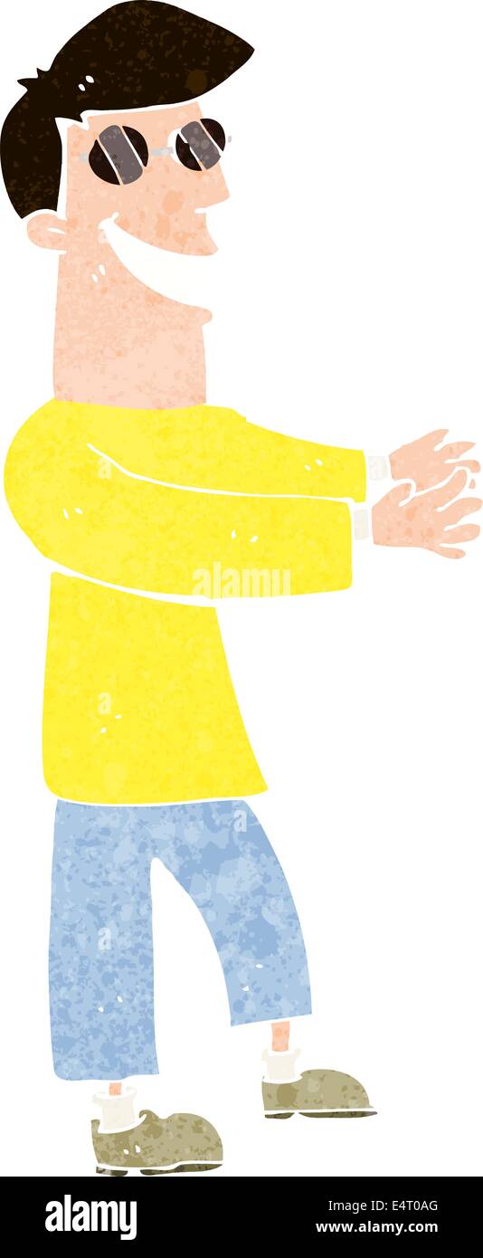 cartoon grinning man wearing glasses Stock Vector Image & Art - Alamy