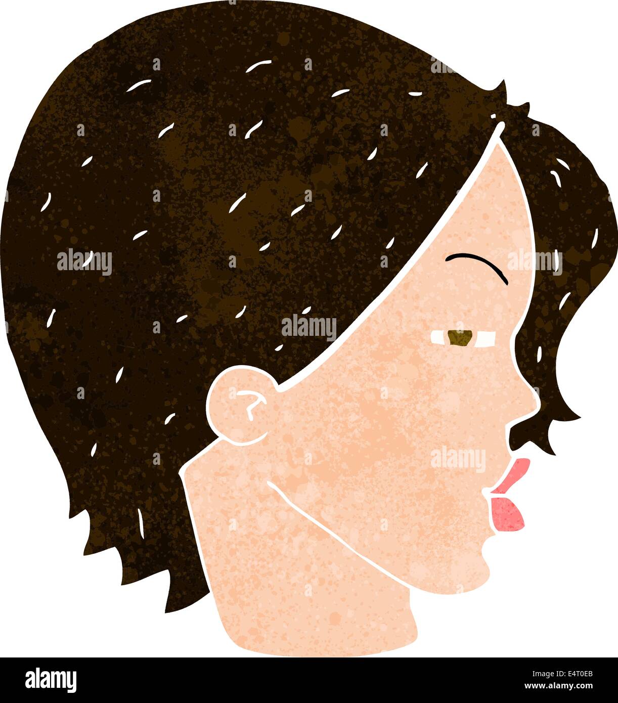cartoon female face with narrowed eyes Stock Vector Image & Art - Alamy