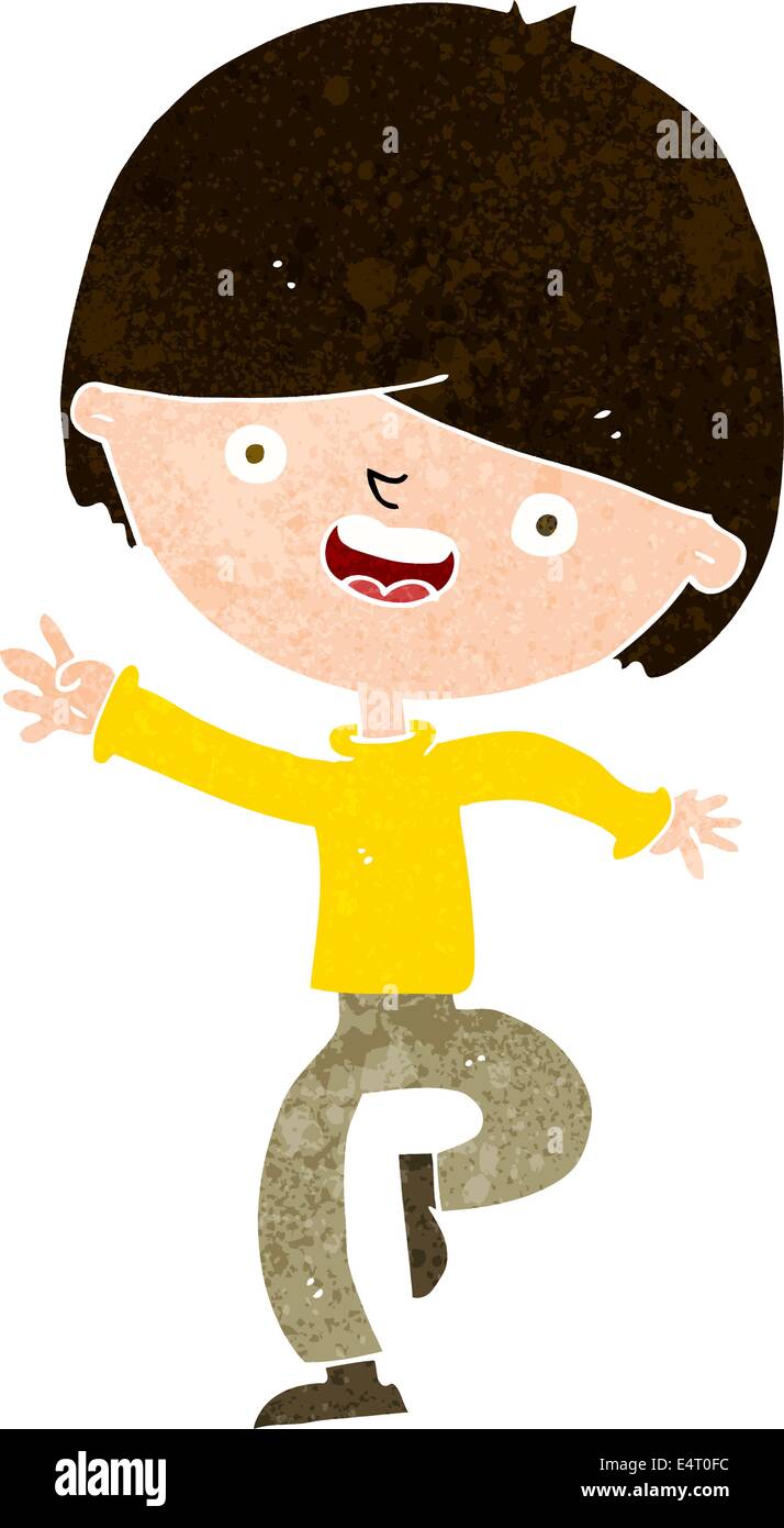 cartoon happy boy dancing Stock Vector Image & Art - Alamy