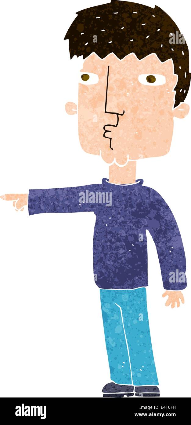cartoon pointing man Stock Vector Image & Art - Alamy
