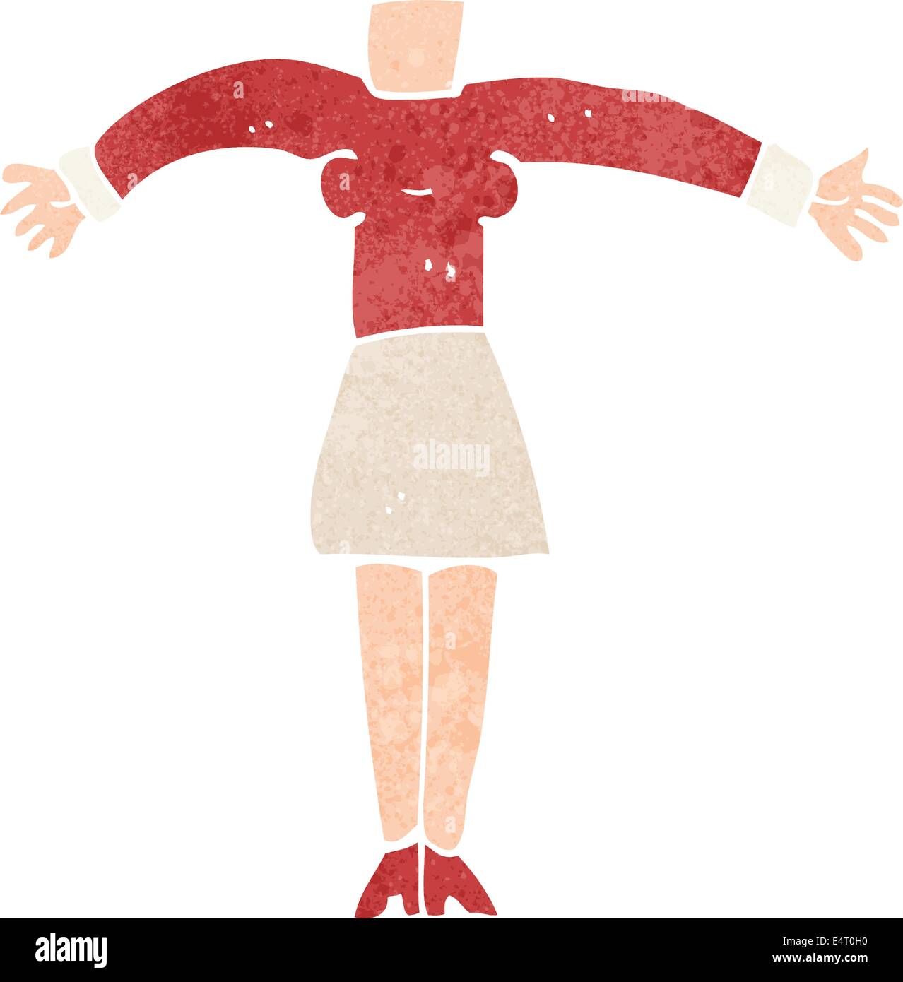 cartoon female body (add photos or mix and match cartoons Stock Vector ...