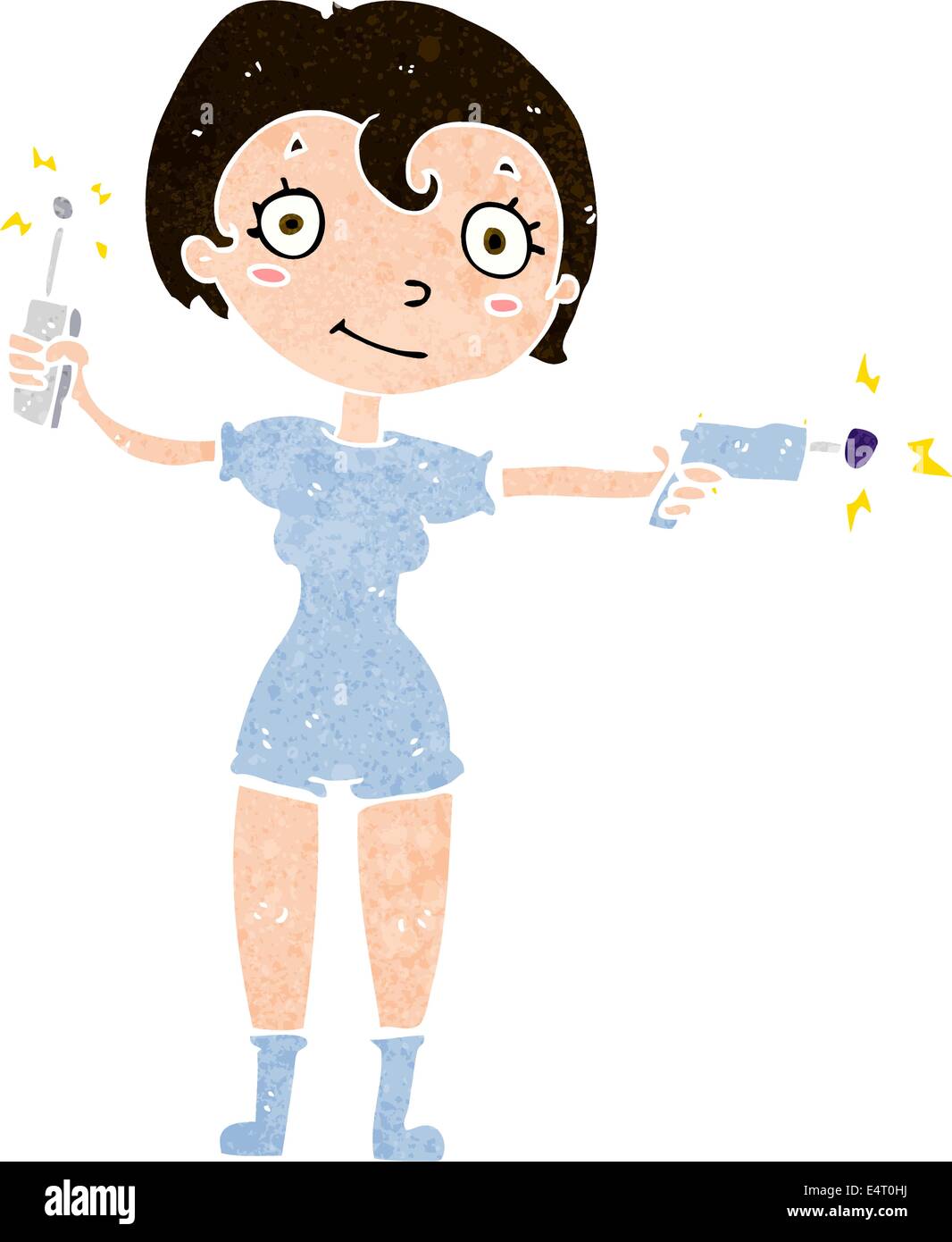 cartoon future space girl Stock Vector Image & Art - Alamy