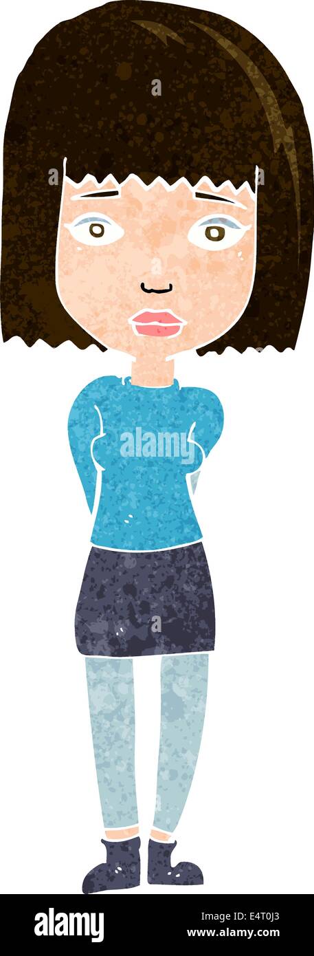 cartoon serious girl Stock Vector Image & Art - Alamy