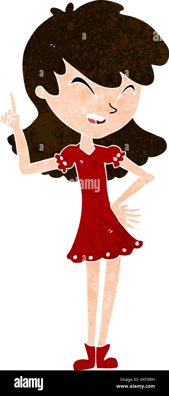 cartoon girl making point Stock Vector Image & Art - Alamy
