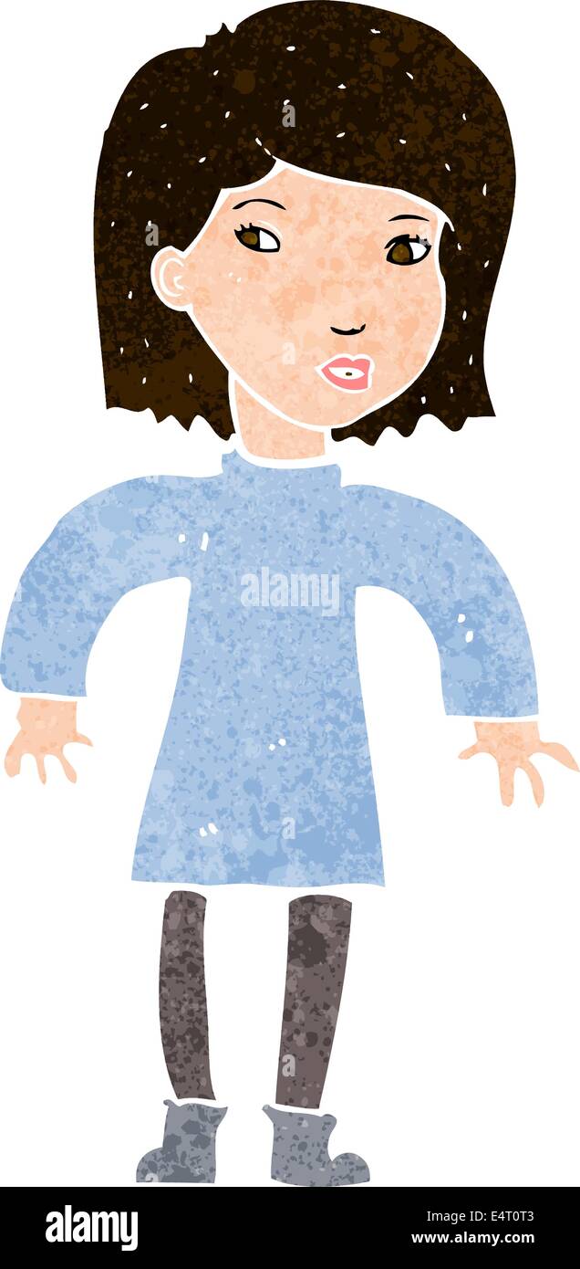 cartoon cautious woman Stock Vector Image & Art - Alamy