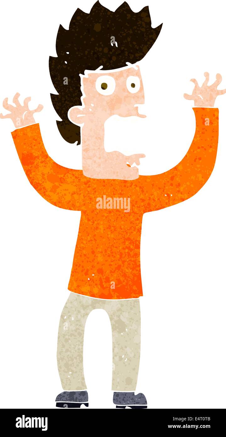cartoon terrified man Stock Vector Image & Art - Alamy