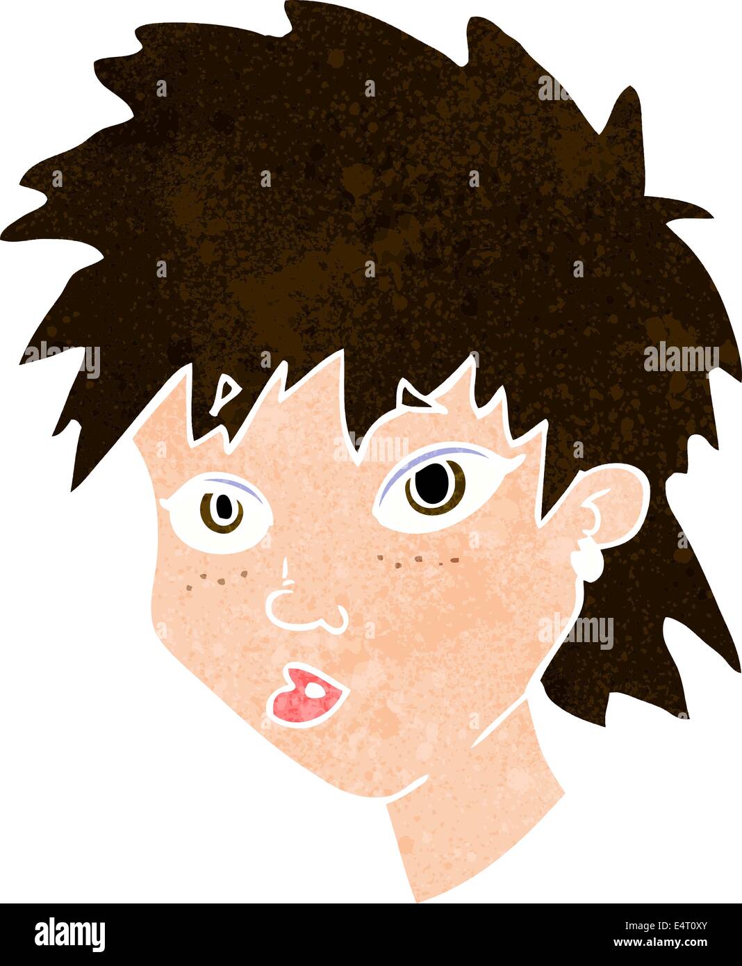 Cartoon Curious Girl Stock Vector Image And Art Alamy