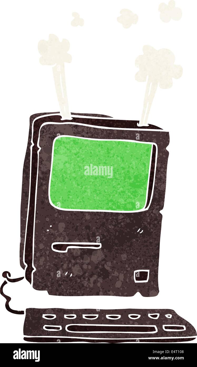 cartoon old computer Stock Vector Image & Art - Alamy
