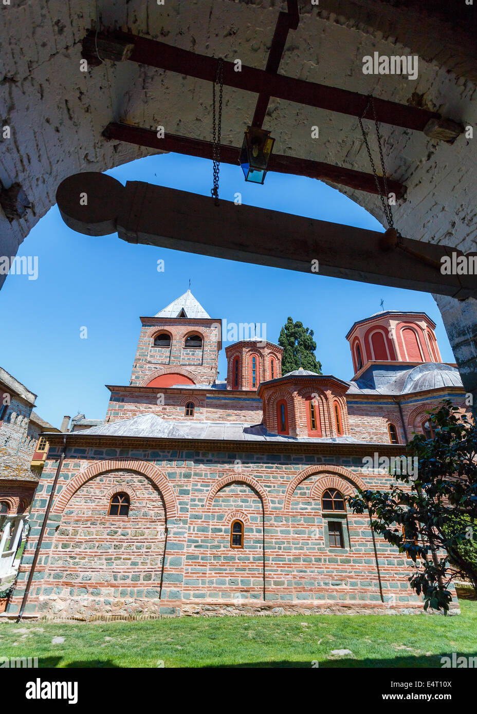 Filotheou medieval monastery on Holy Mount Athos Stock Photo - Alamy