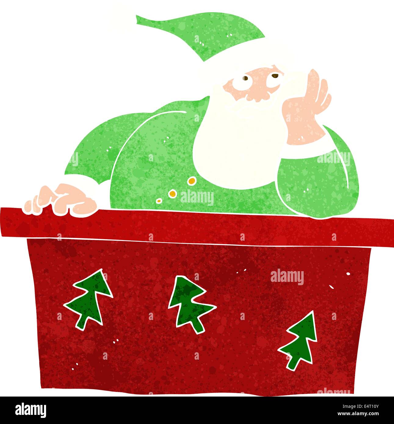 cartoon bored santa claus Stock Vector Image & Art - Alamy