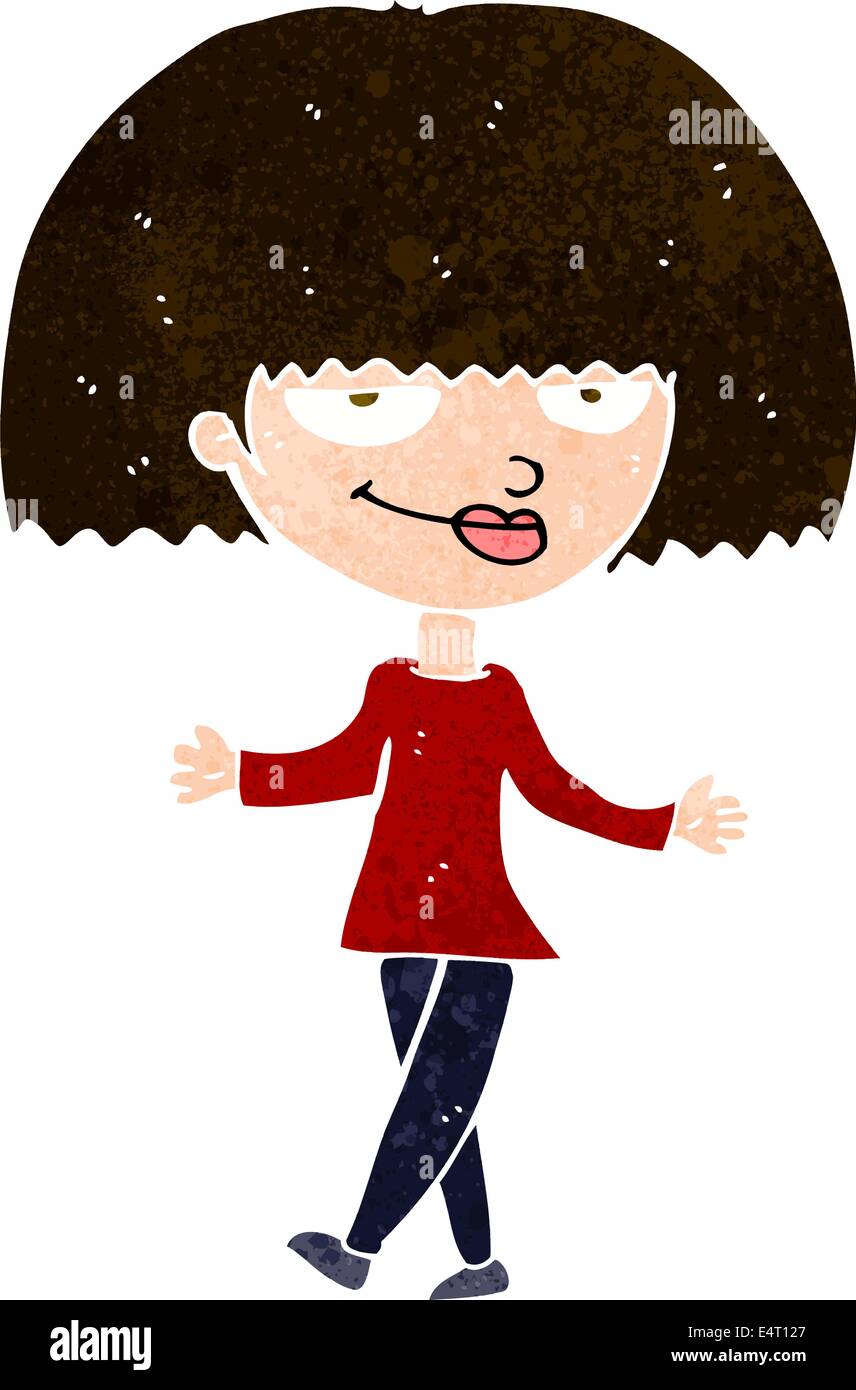 cartoon smug looking woman Stock Vector Image & Art - Alamy