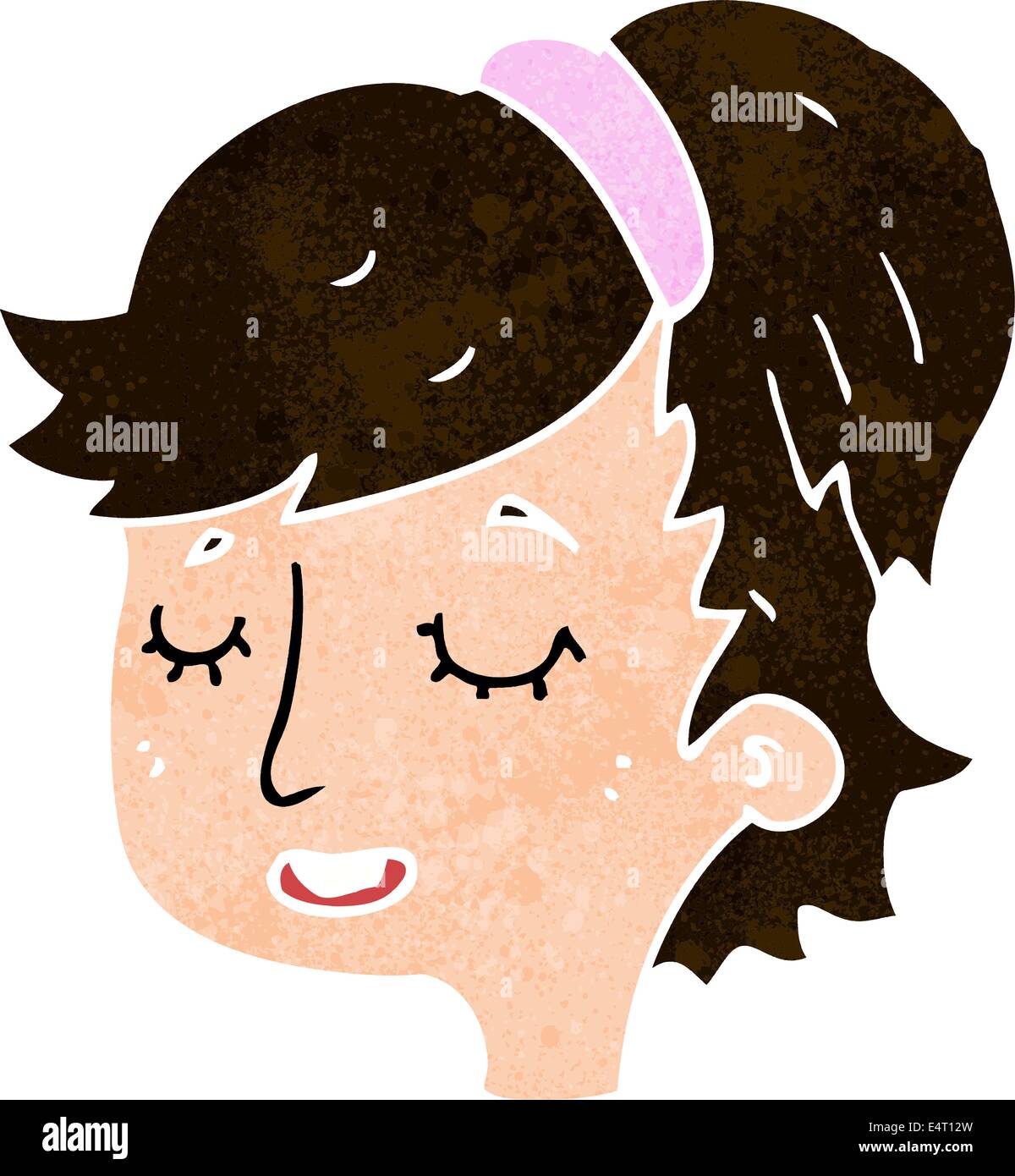 cartoon pretty female face Stock Vector Image & Art - Alamy