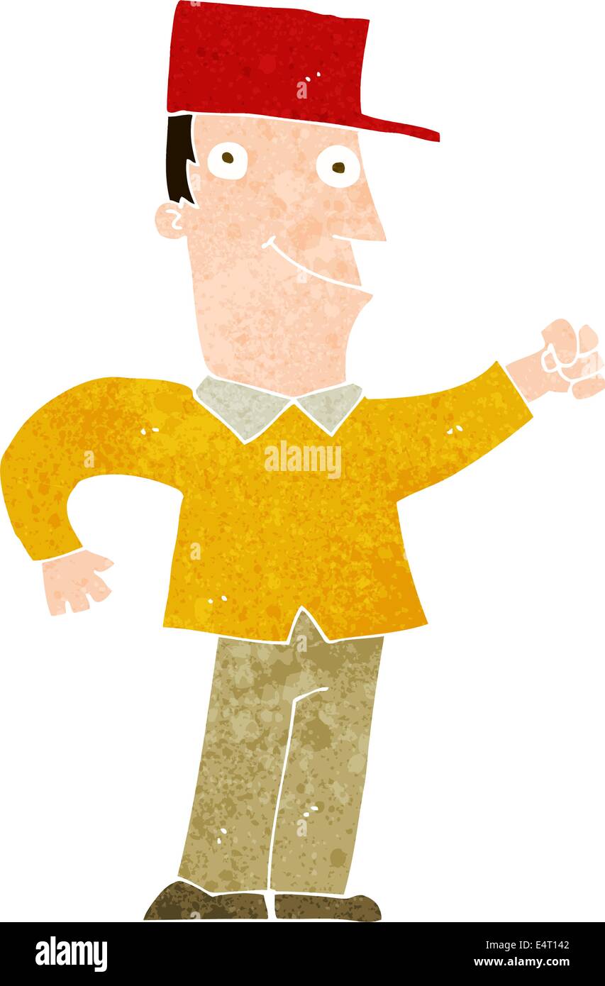 cartoon man punching air Stock Vector Image & Art - Alamy
