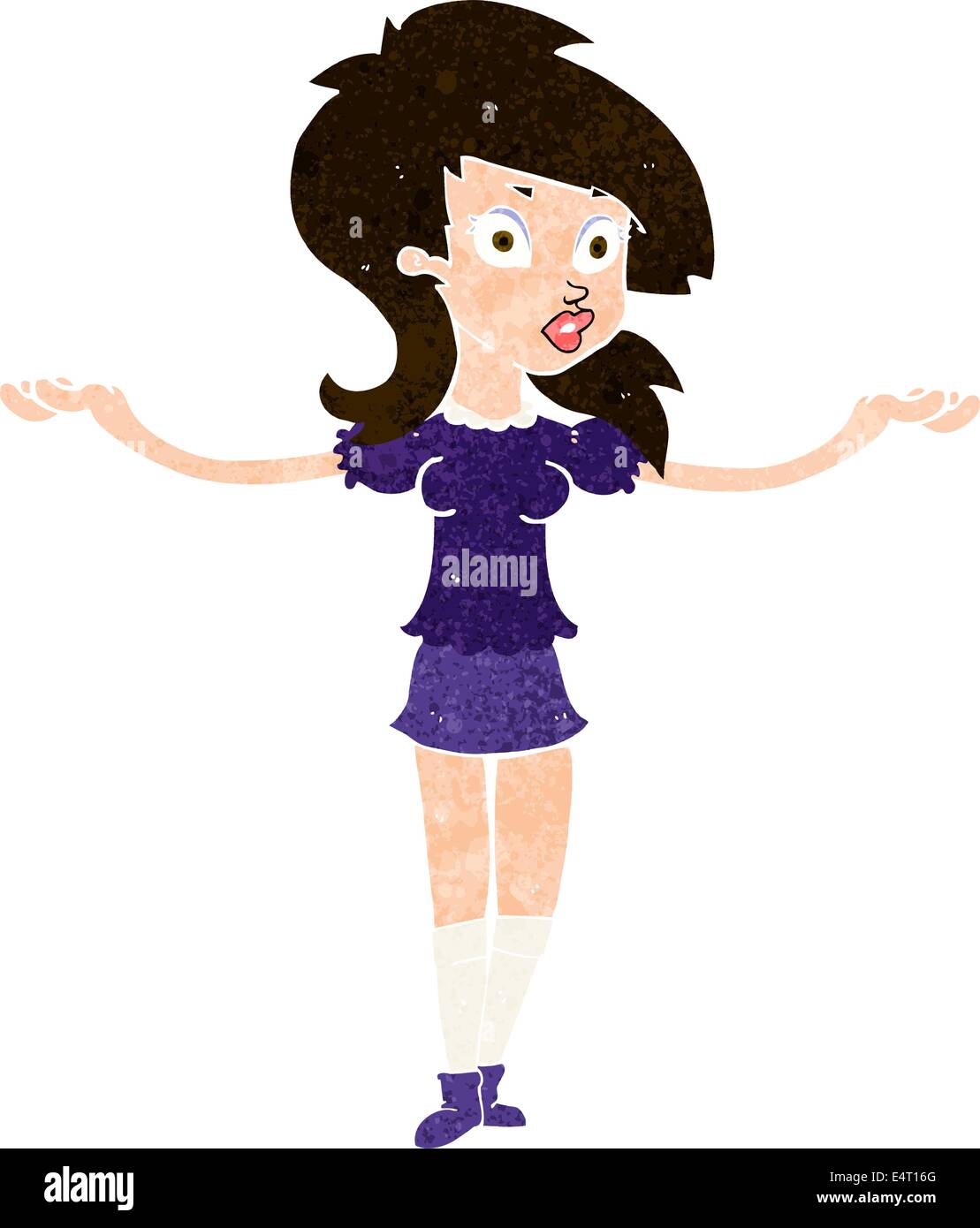 cartoon confused pretty girl Stock Vector Image & Art - Alamy
