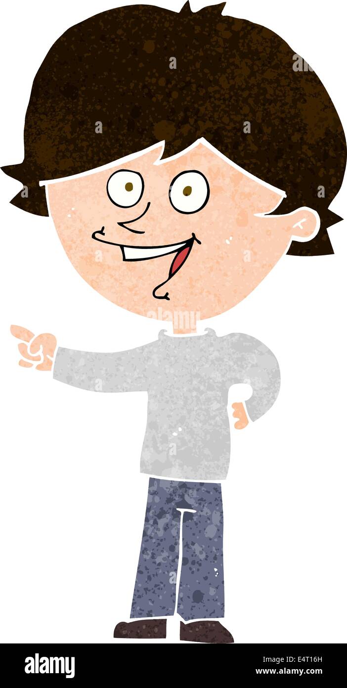 cartoon boy laughing and pointing Stock Vector Image & Art - Alamy