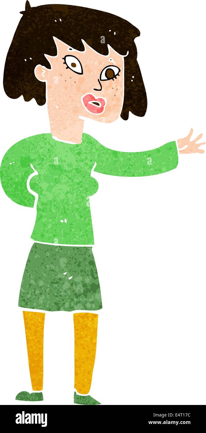 cartoon woman explaining Stock Vector Image & Art - Alamy