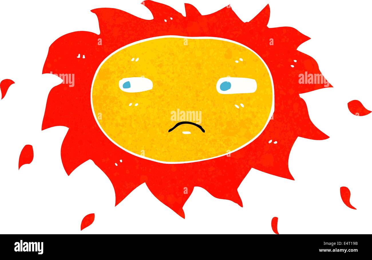cartoon sad sun Stock Vector Image & Art - Alamy