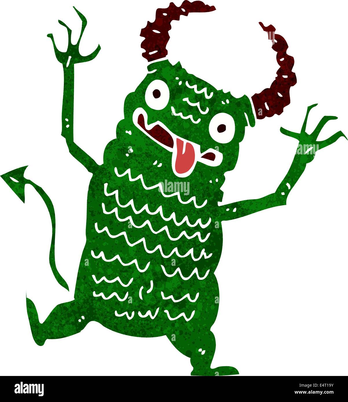 Cartoon illustration devil waving Stock Vector Images - Alamy