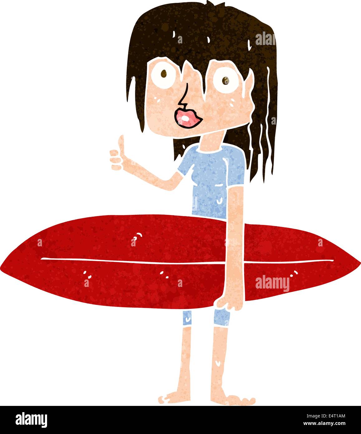 Cartoon surfer girl hi-res stock photography and images - Alamy