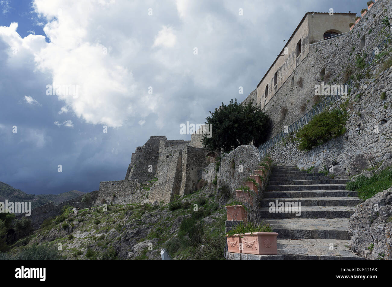 Salerno Arechi Castle - Amalfitana Coast - Amalfi Stock Photo - Alamy