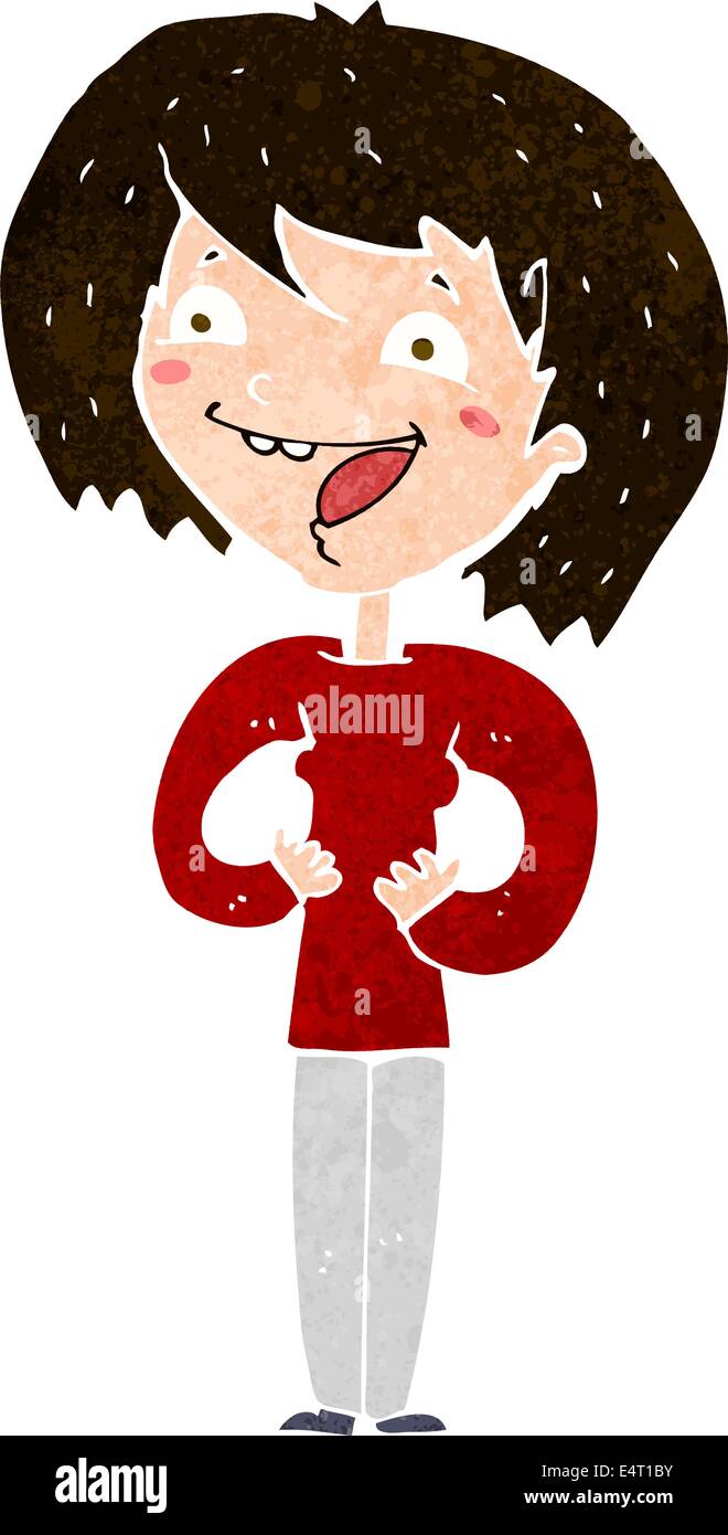 cartoon excited woman Stock Vector Image & Art - Alamy