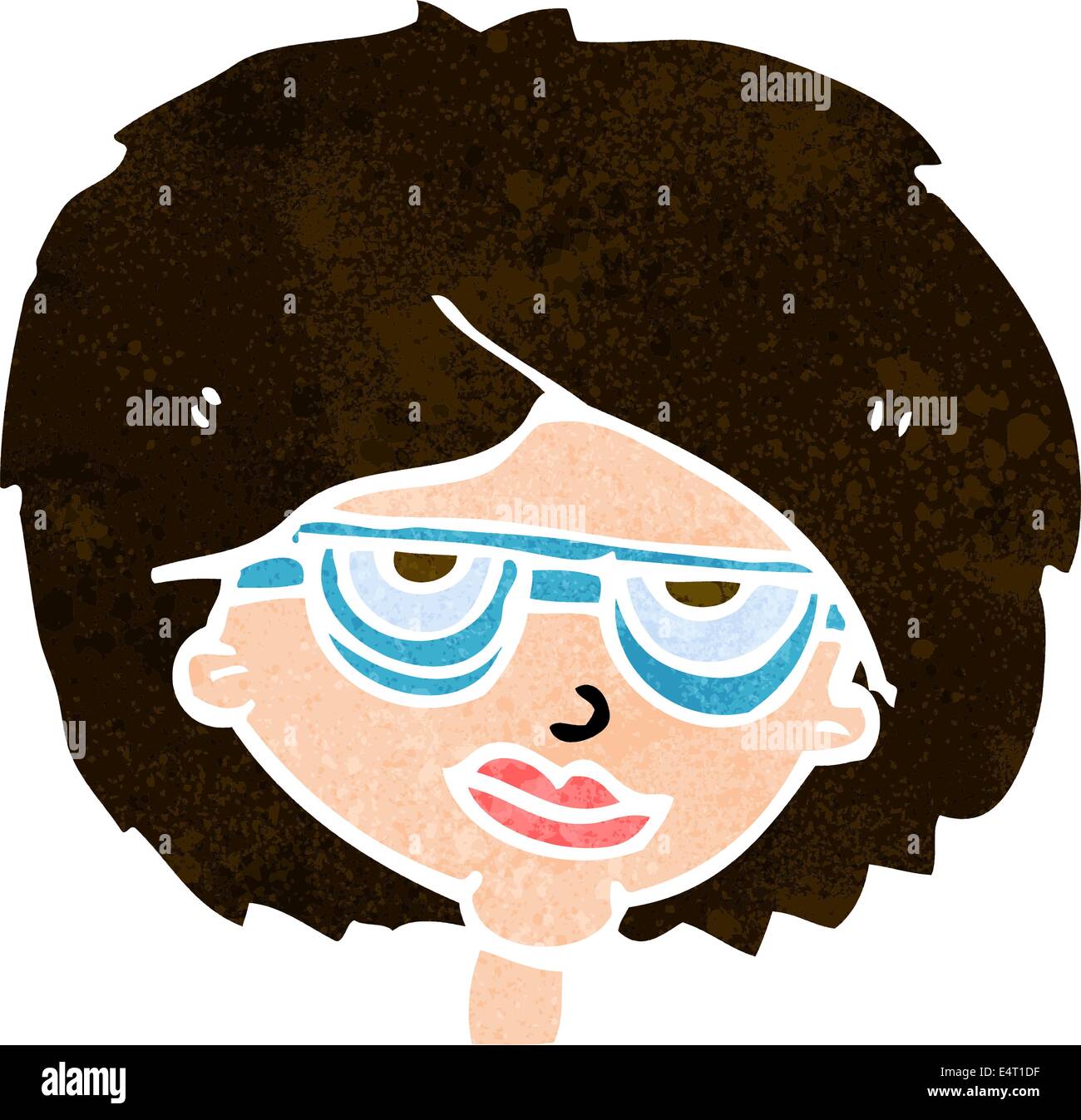 cartoon woman wearing spectacles Stock Vector Image & Art - Alamy