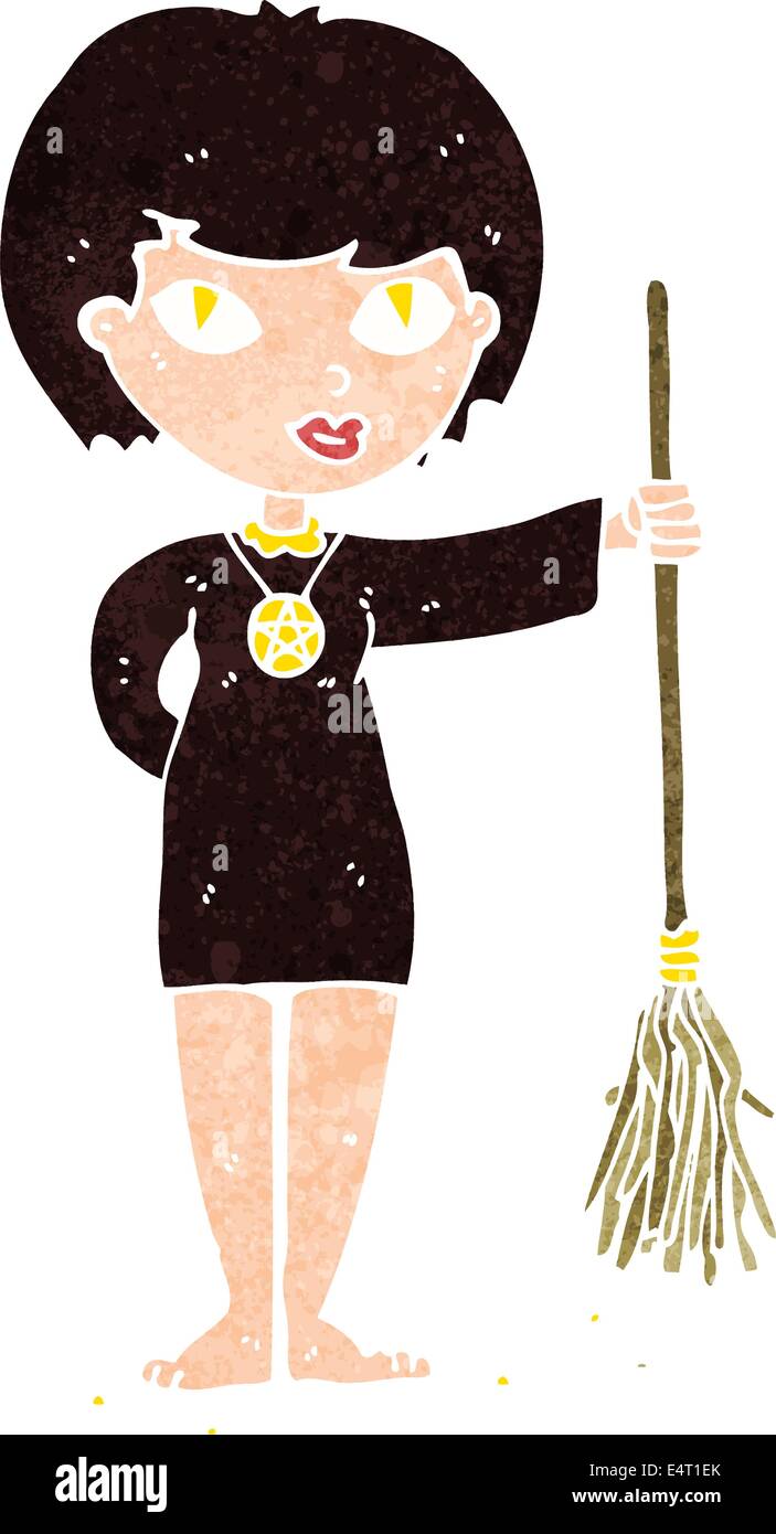 cartoon pretty witch girl Stock Vector Image & Art - Alamy