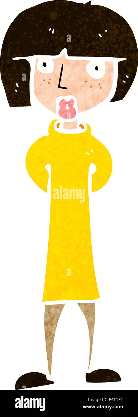 cartoon curious woman Stock Vector Image & Art - Alamy