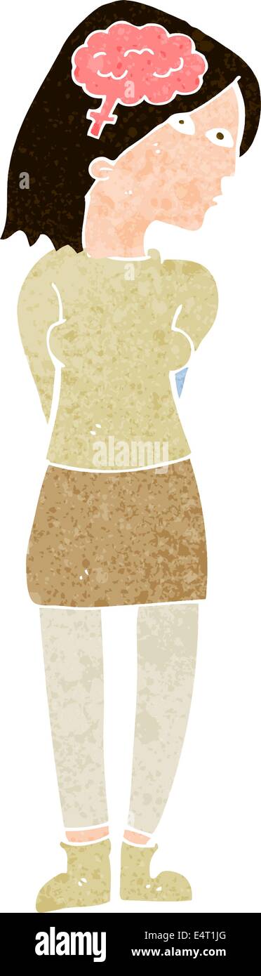 cartoon brainy woman Stock Vector Image & Art - Alamy