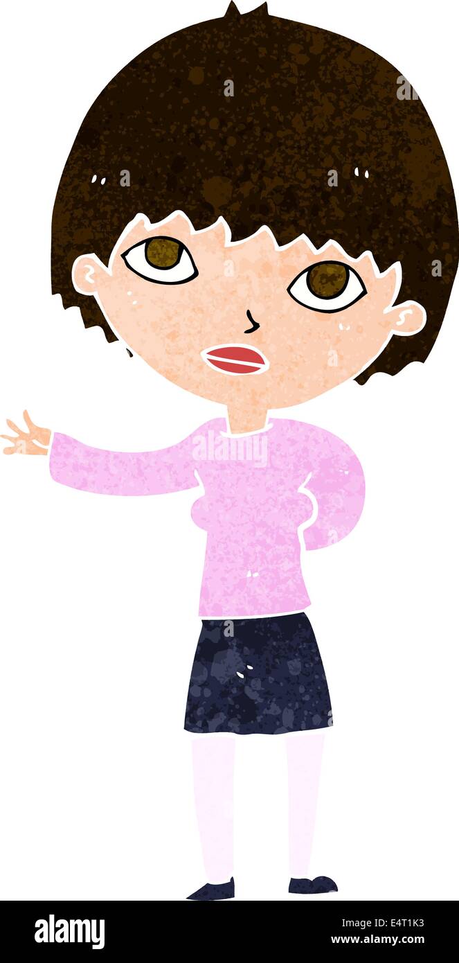 cartoon woman explaining Stock Vector Image & Art - Alamy