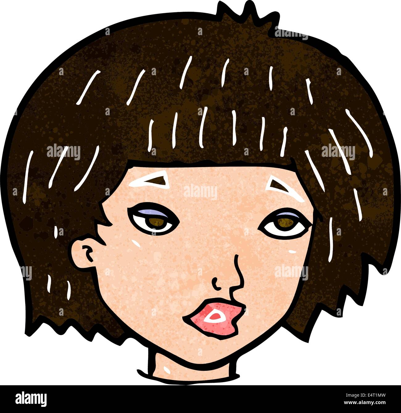 cartoon bored looking woman Stock Vector Image & Art - Alamy