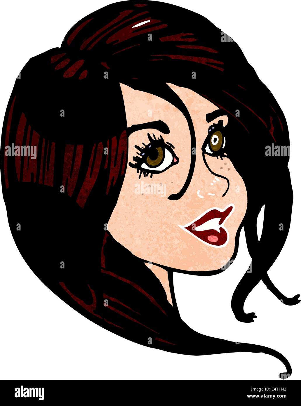 cartoon pretty female face Stock Vector Image & Art - Alamy
