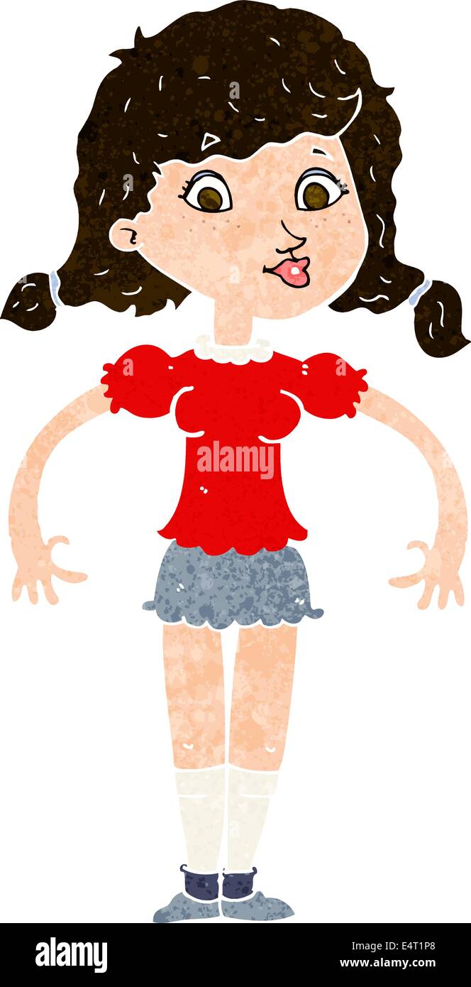 cartoon pretty girl Stock Vector Image & Art - Alamy