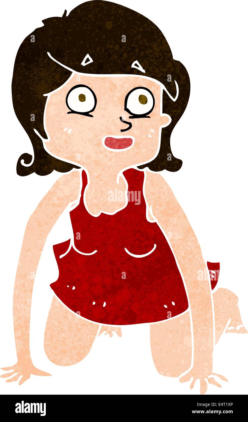cartoon woman on all fours Stock Vector Image & Art - Alamy